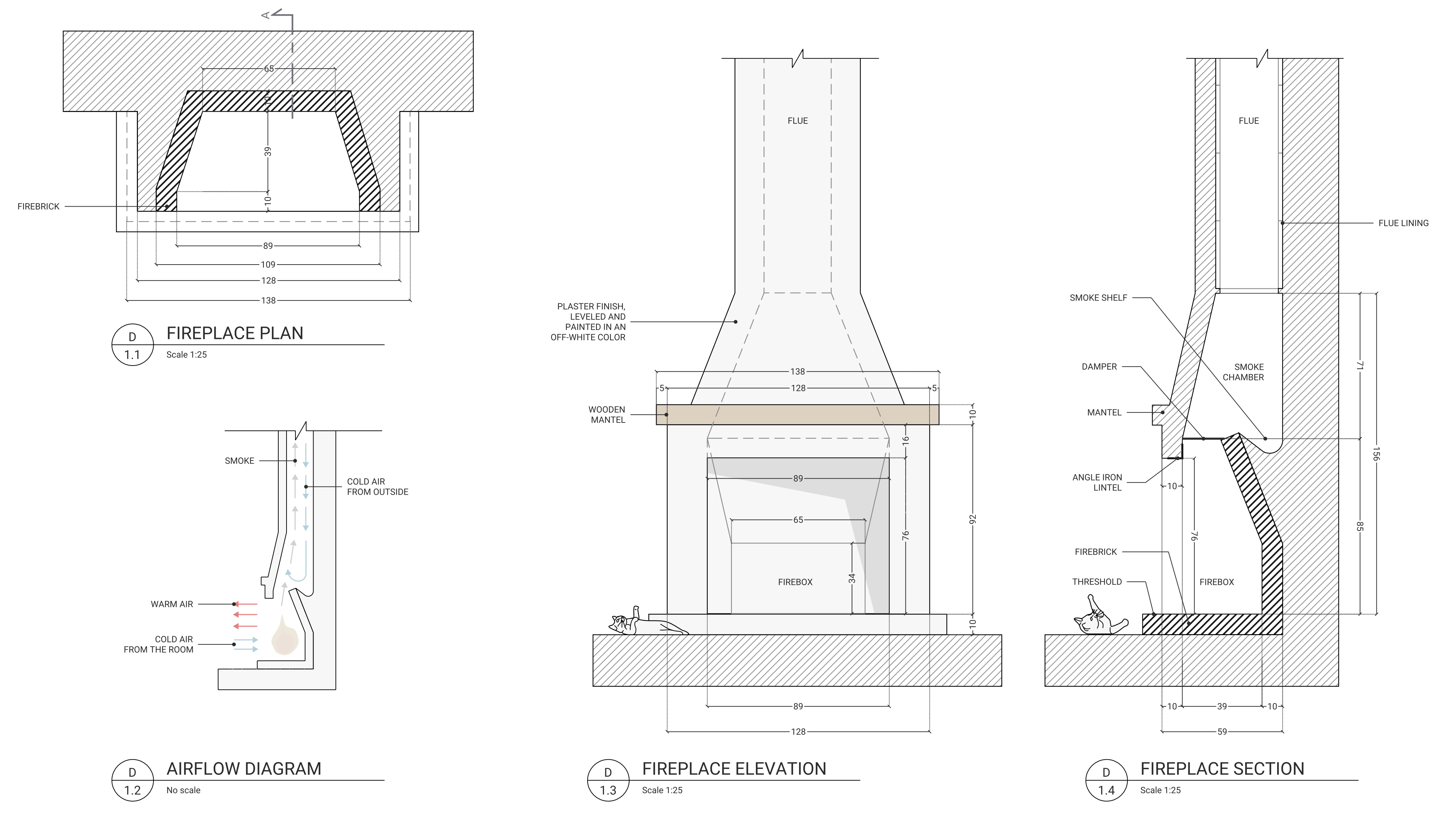 Fireplace Section & Elevation | Rayon