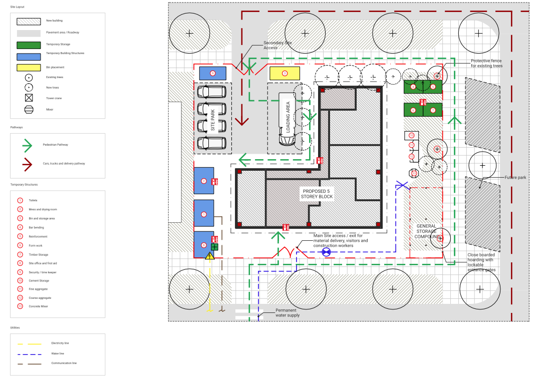 Urban Apartment Construction Plan | Rayon