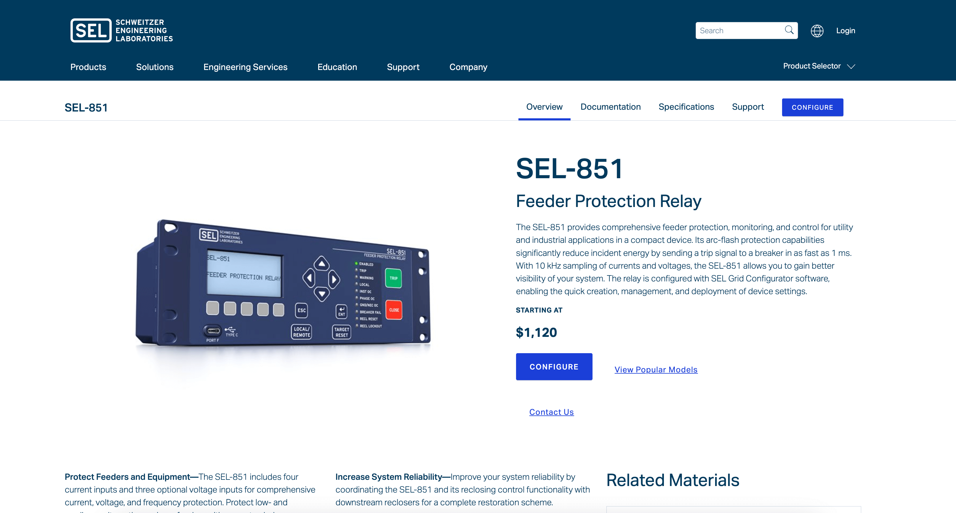 Schweitzer Engineering Laboratories | russb.design