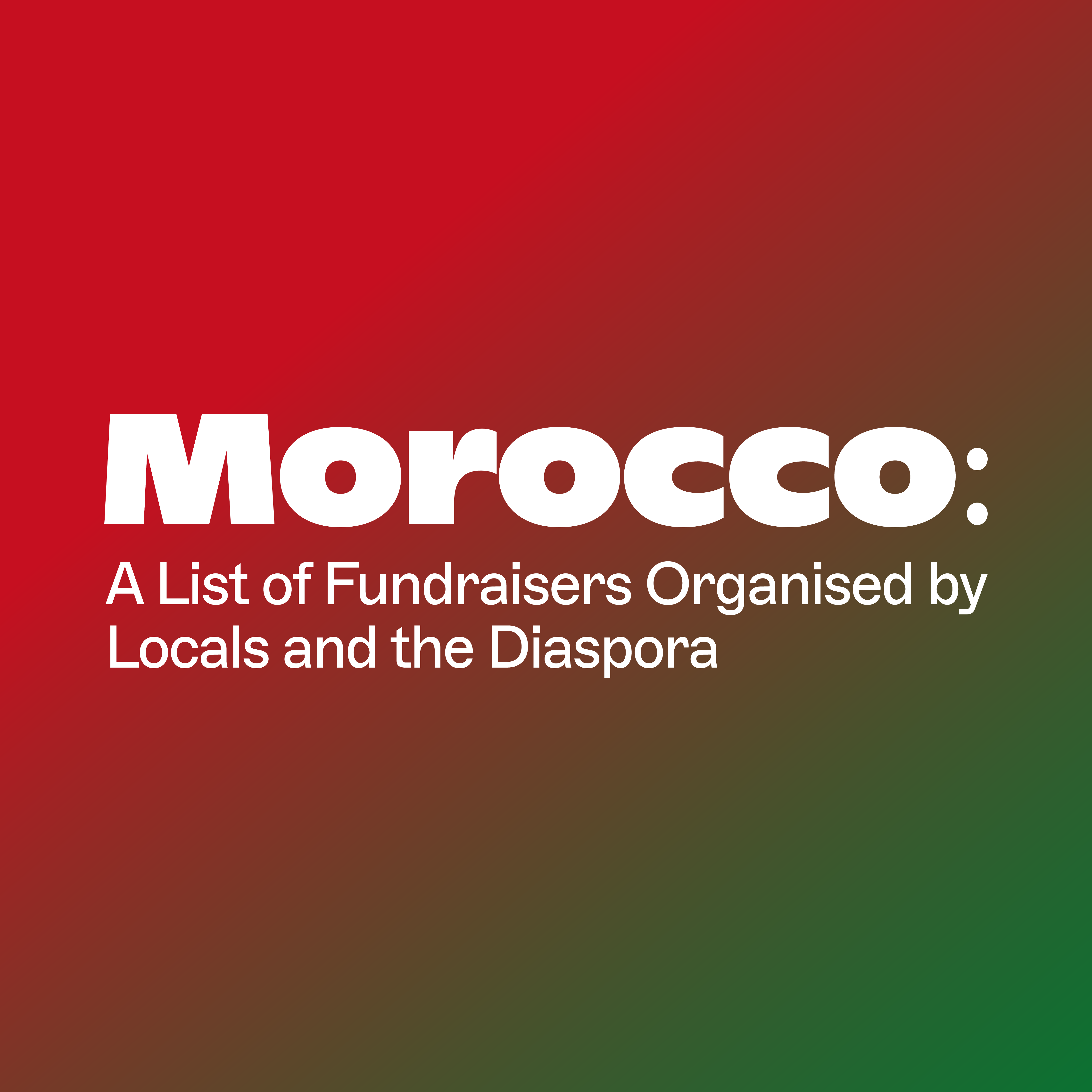 How to Help Morocco: Fundraisers by Locals and the Diaspora