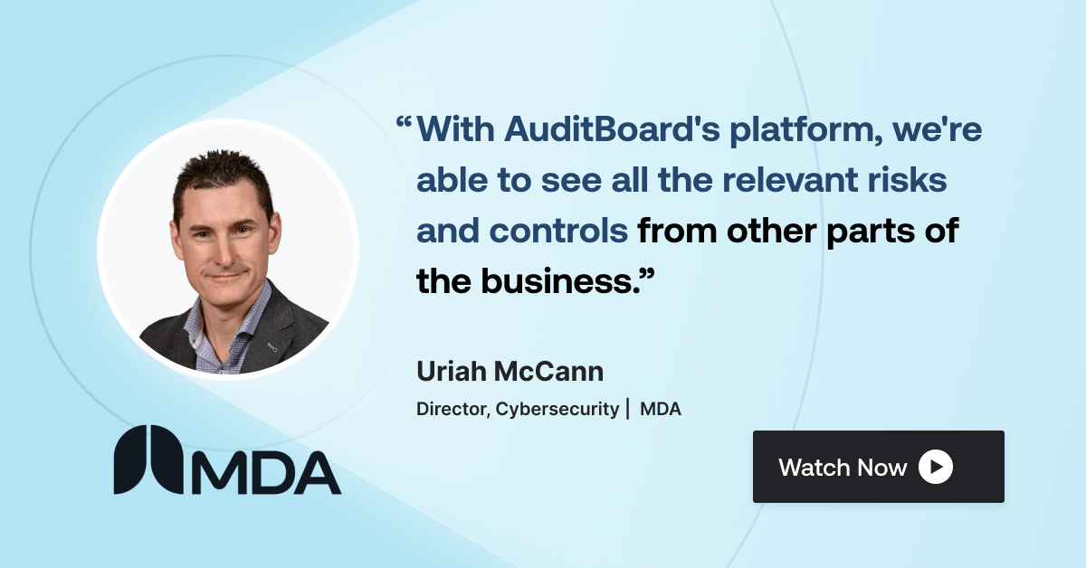 How Audit, Risk, and Compliance at MDA Gain Cross-Organizational Visibility
