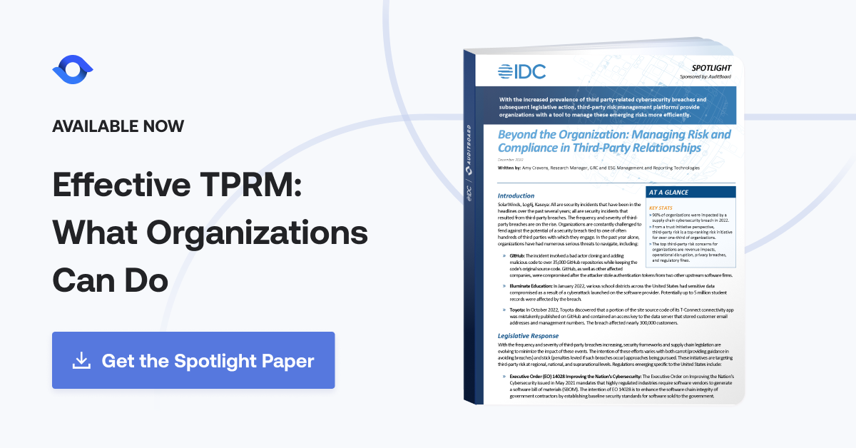 Beyond the Organization: Managing Risk and Compliance in Third-Party ...