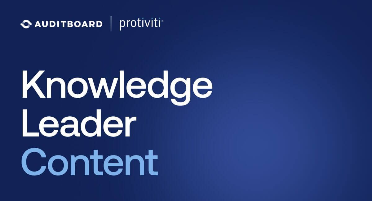 Protiviti KnowledgeLeader® Content Now Available for AuditBoard’s Platform