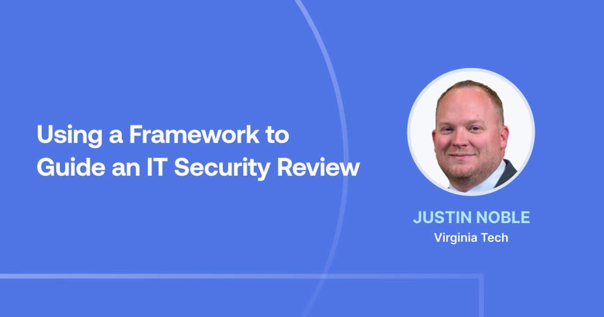 Using a Framework to Guide an IT Security Review