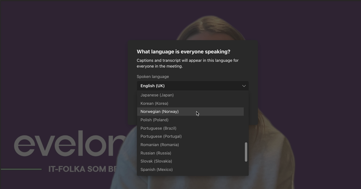 Skru på teksting i Microsoft Teams – Evelon