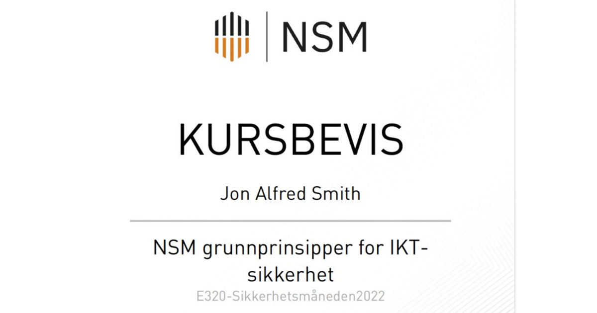 NSM – Grunnprinsipper for IKT-sikkerhet – Evelon