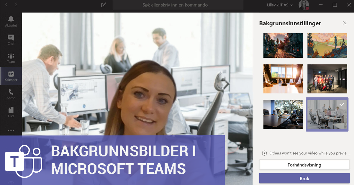 Bakgrunnsbilder i Microsoft Teams – Evelon