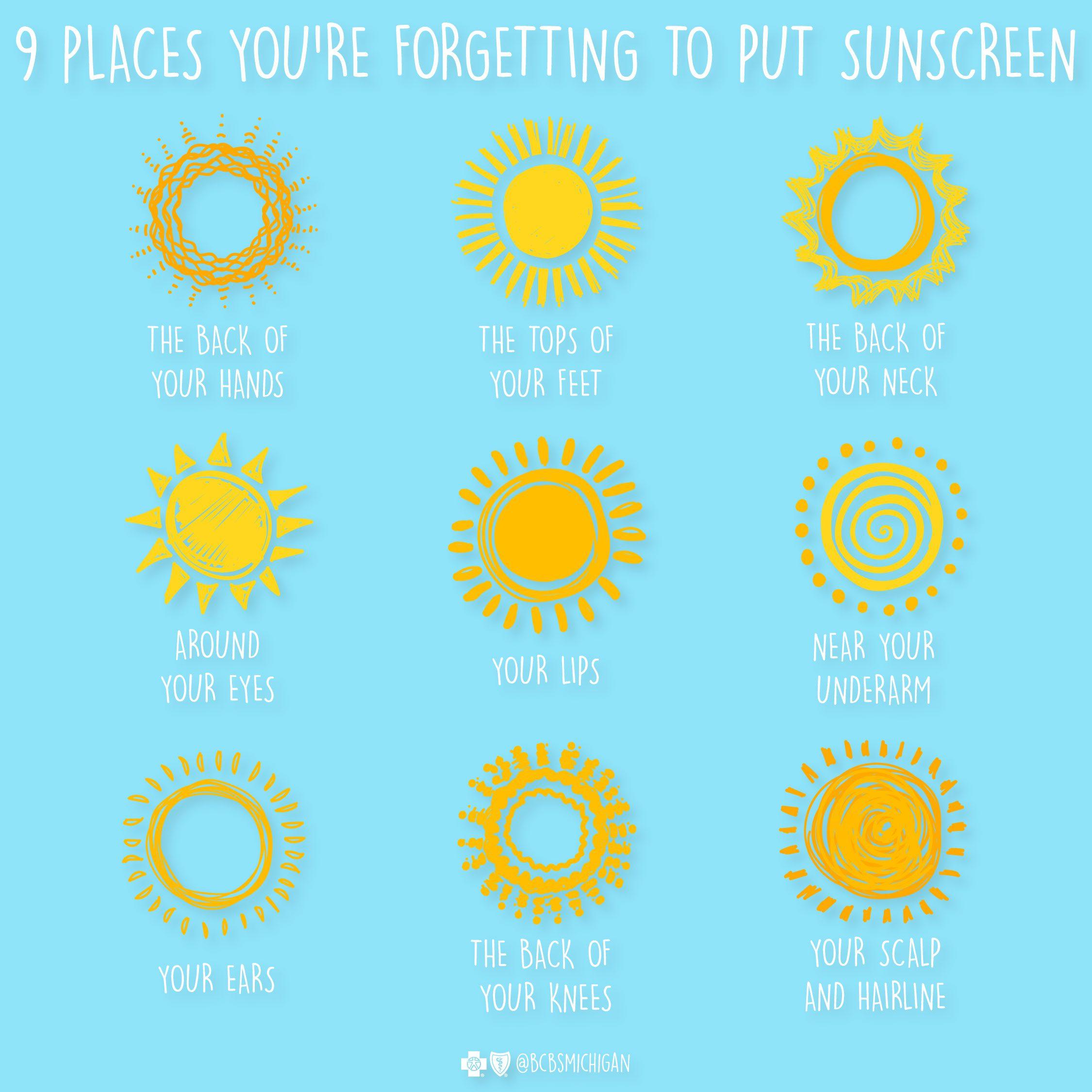 9 Places You’re Forgetting to Put Sunscreen