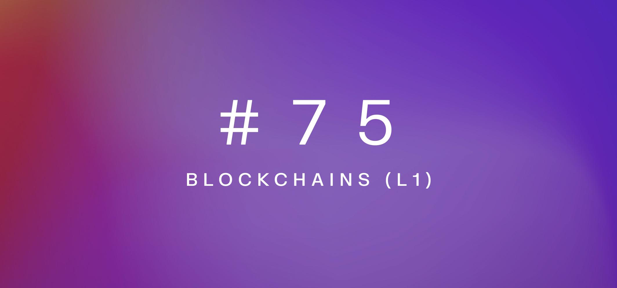 Blockchains (L1) – Weekly fundamentals #75 | Token Terminal