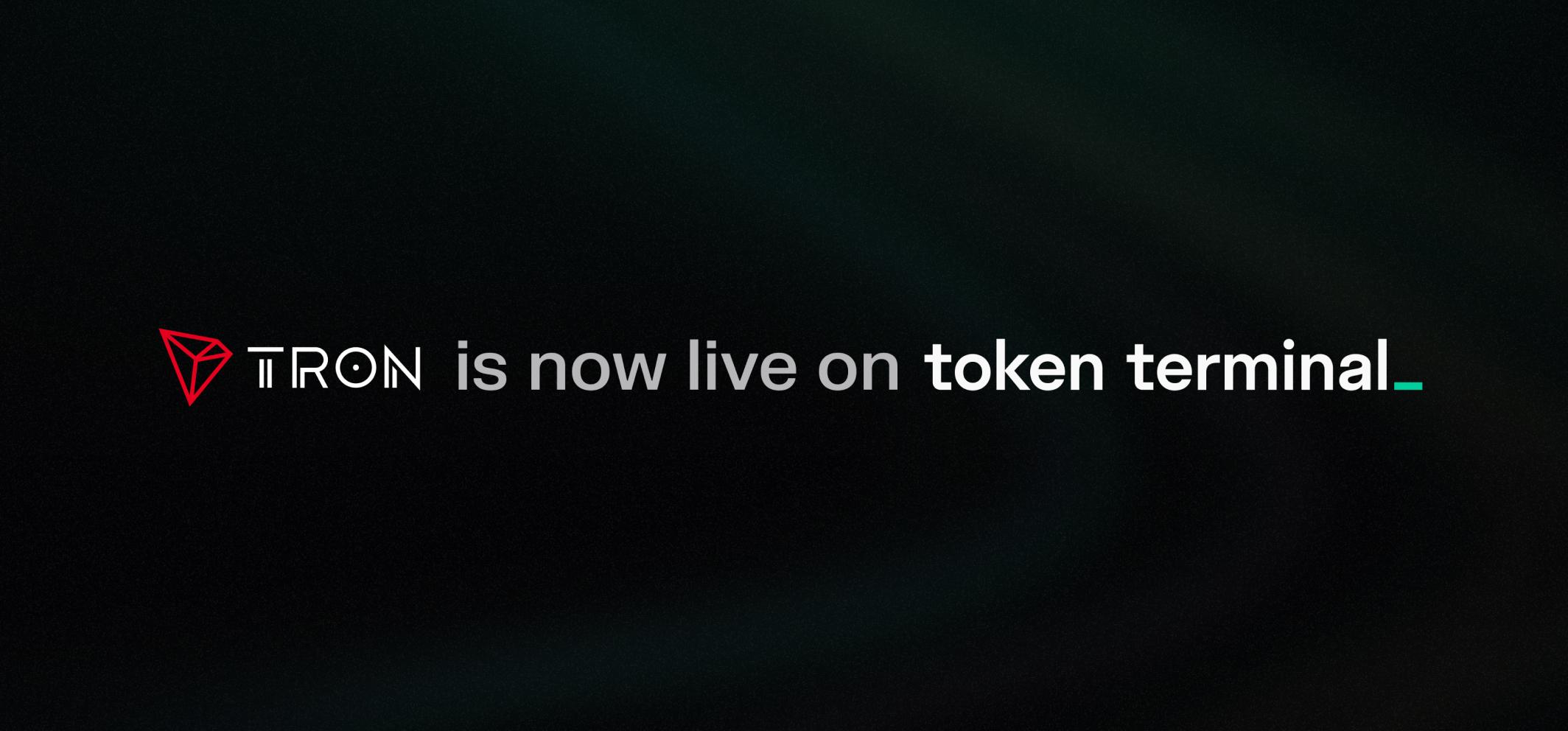 TRON Network’s data is now integrated into Token Terminal | Token Terminal