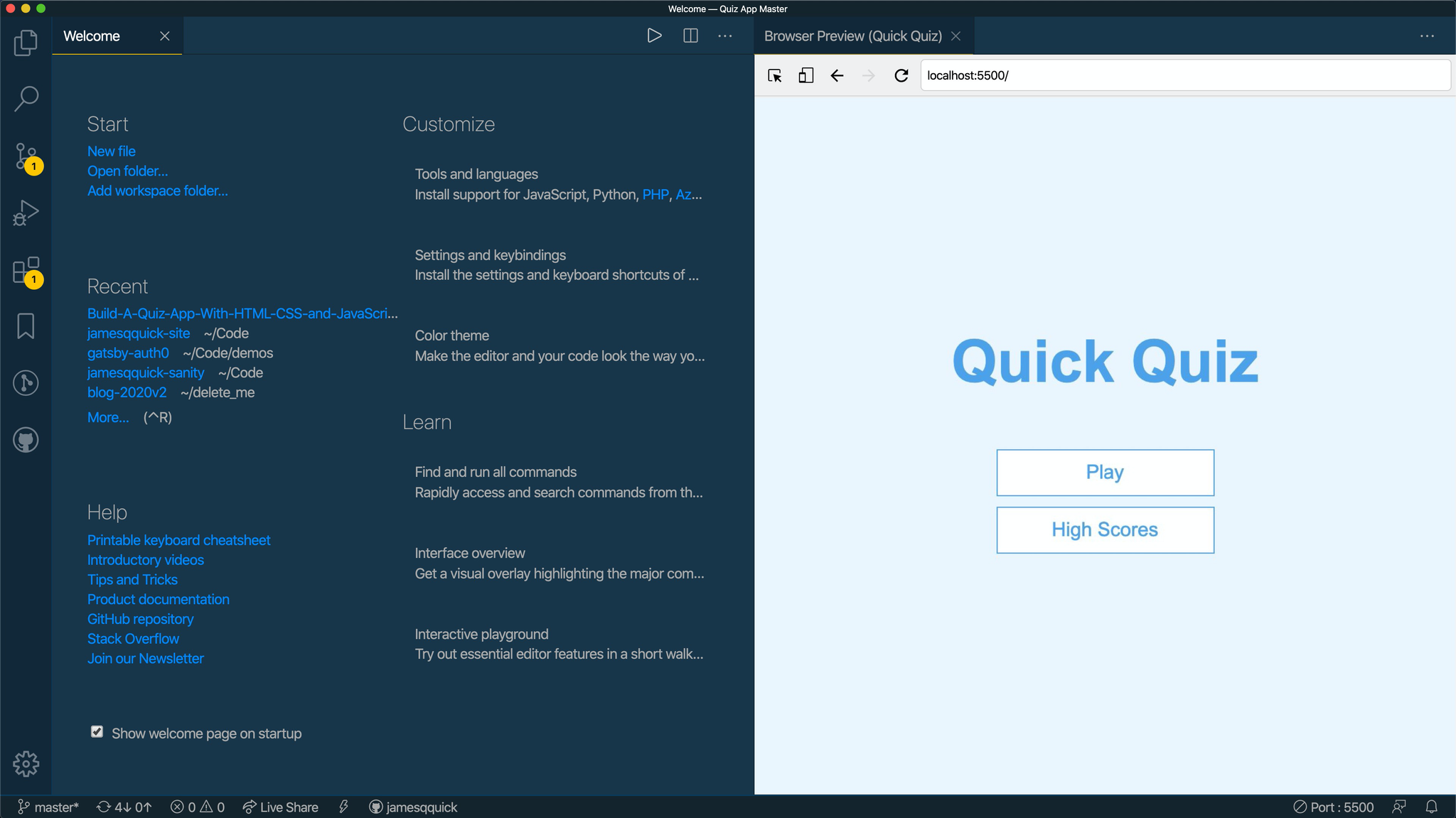 Visual Studio Code Browser Preview Extension | James Q Quick
