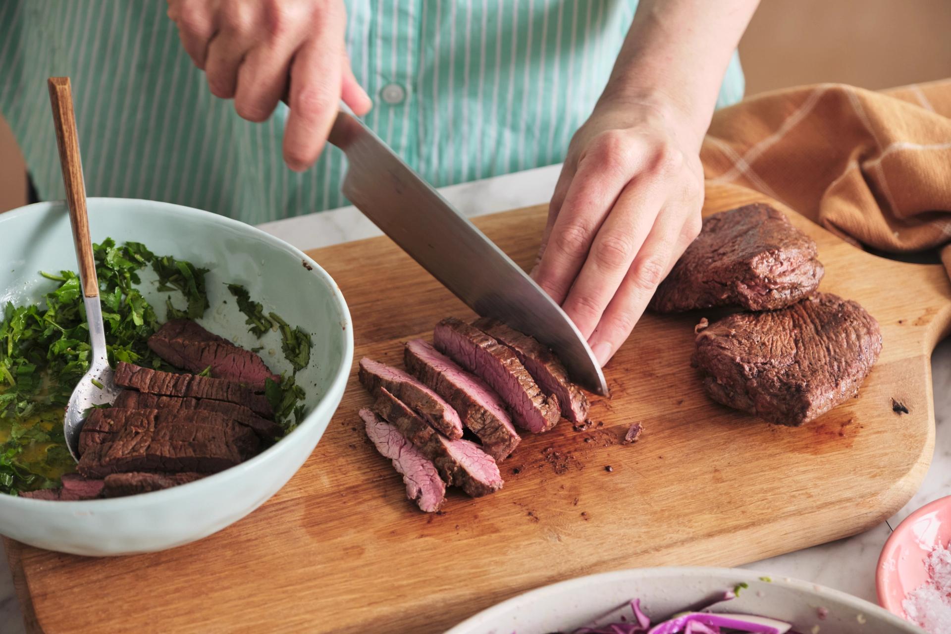 Kangaroo Steak Tacos with Mojo Verde and Slaw