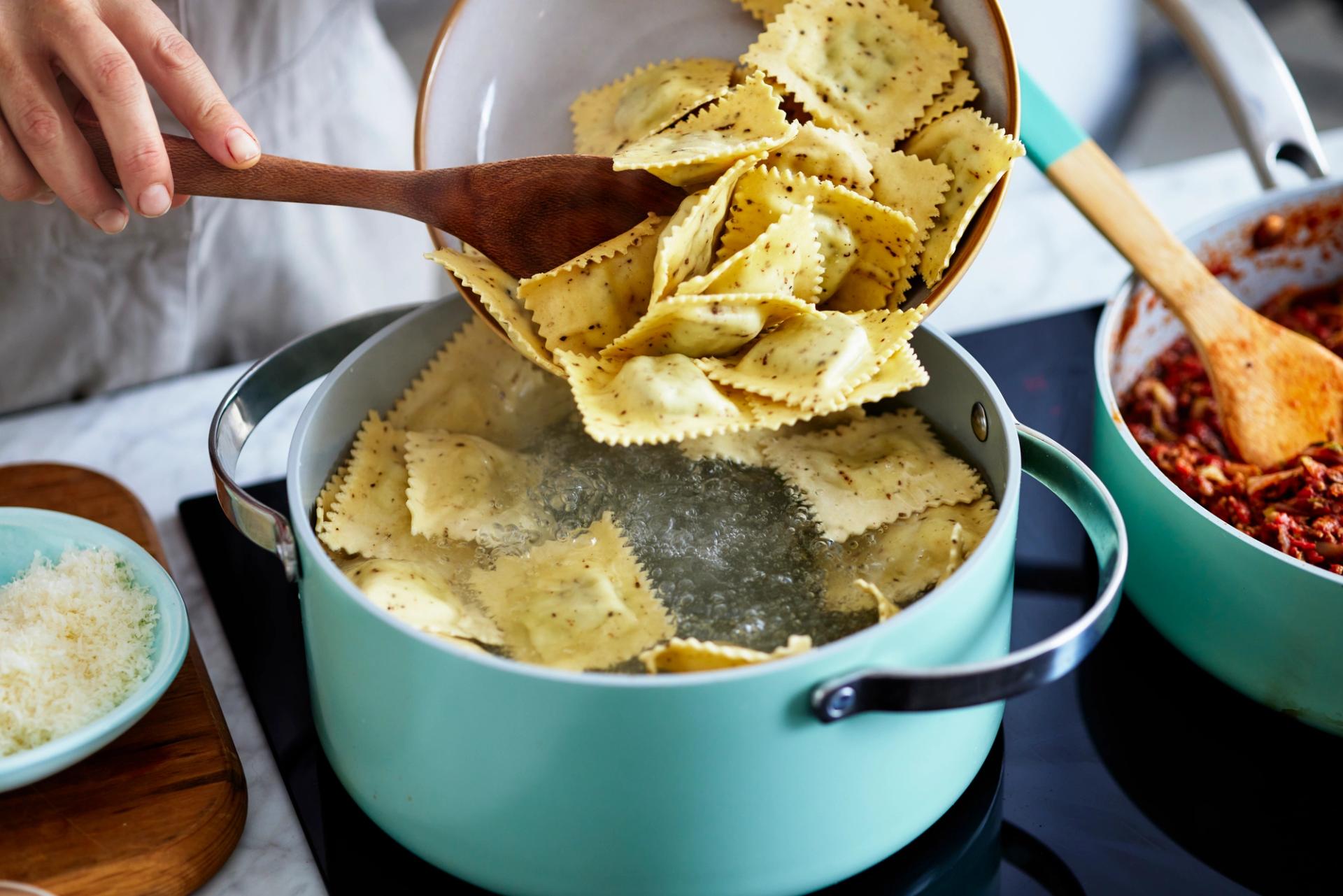 Quick Rosemary, Sumac and Lamb Ragu with Ravioli
