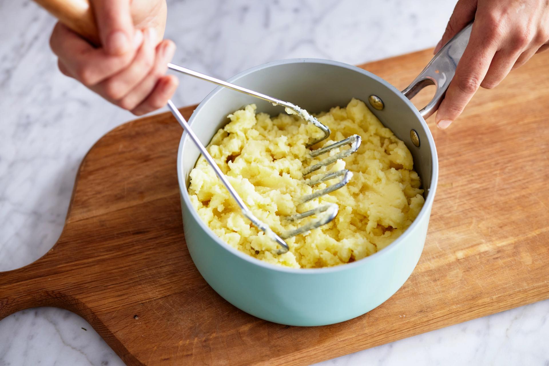 Herby Chicken with Parmesan-Roasted Broccoli and Mash