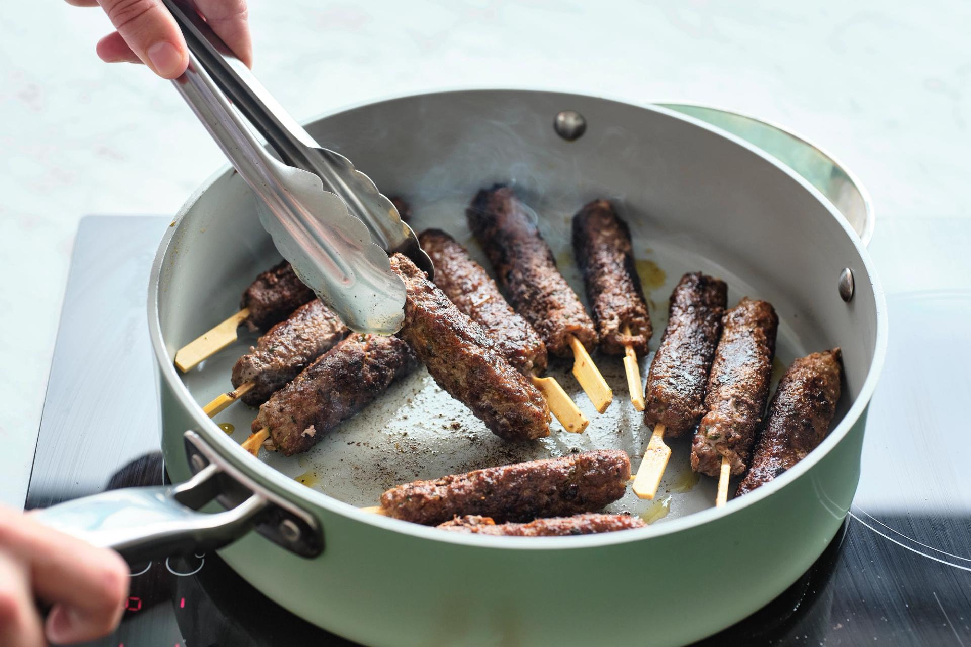 Lamb Kofta with Tahini Yoghurt and Salad