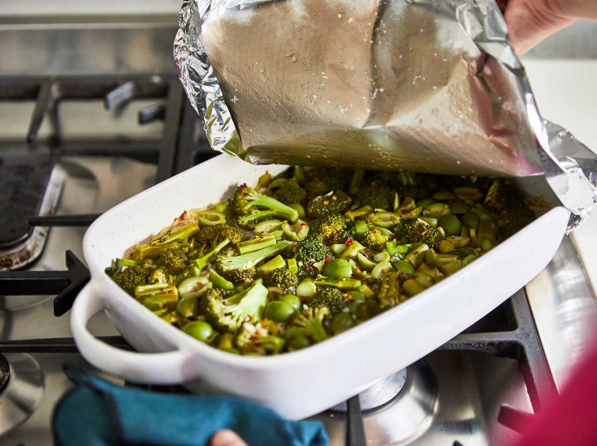 One-Pan Cheesy Green Baked Risoni
