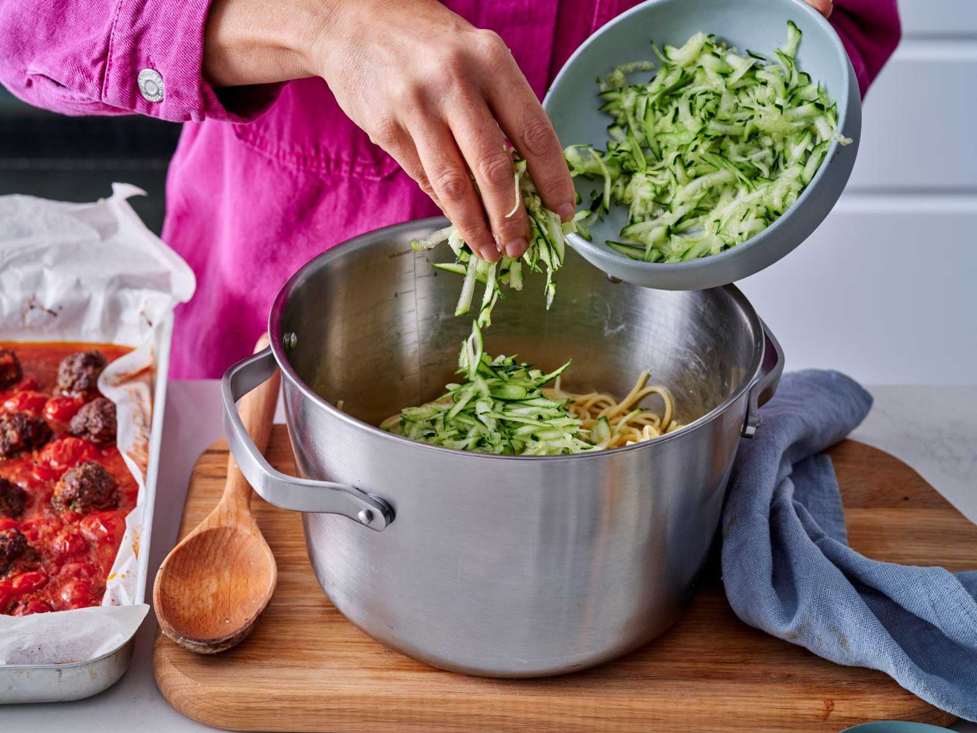 Baked Kangaroo Meatballs with Spaghetti