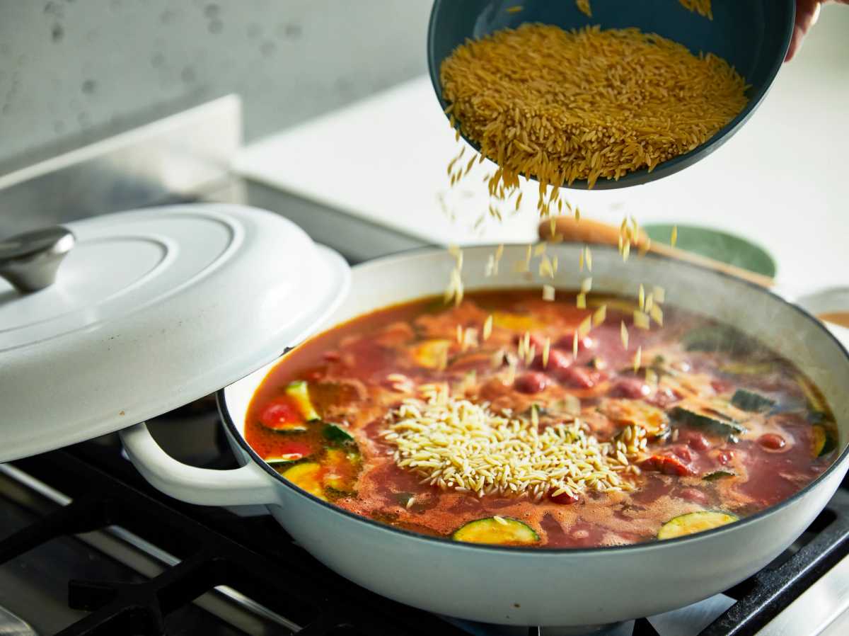 Quick Tomato and Feta Risoni