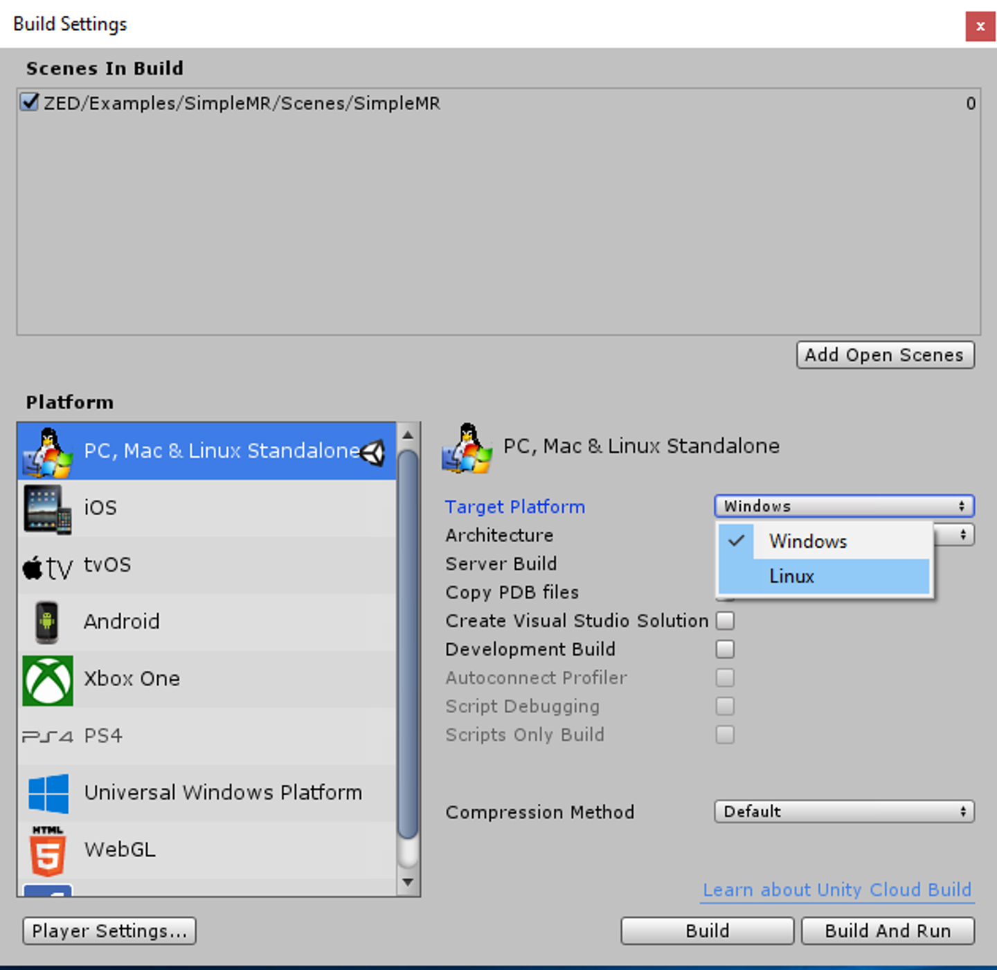 How to Build Applications using ZED and Unity on Linux | Stereolabs