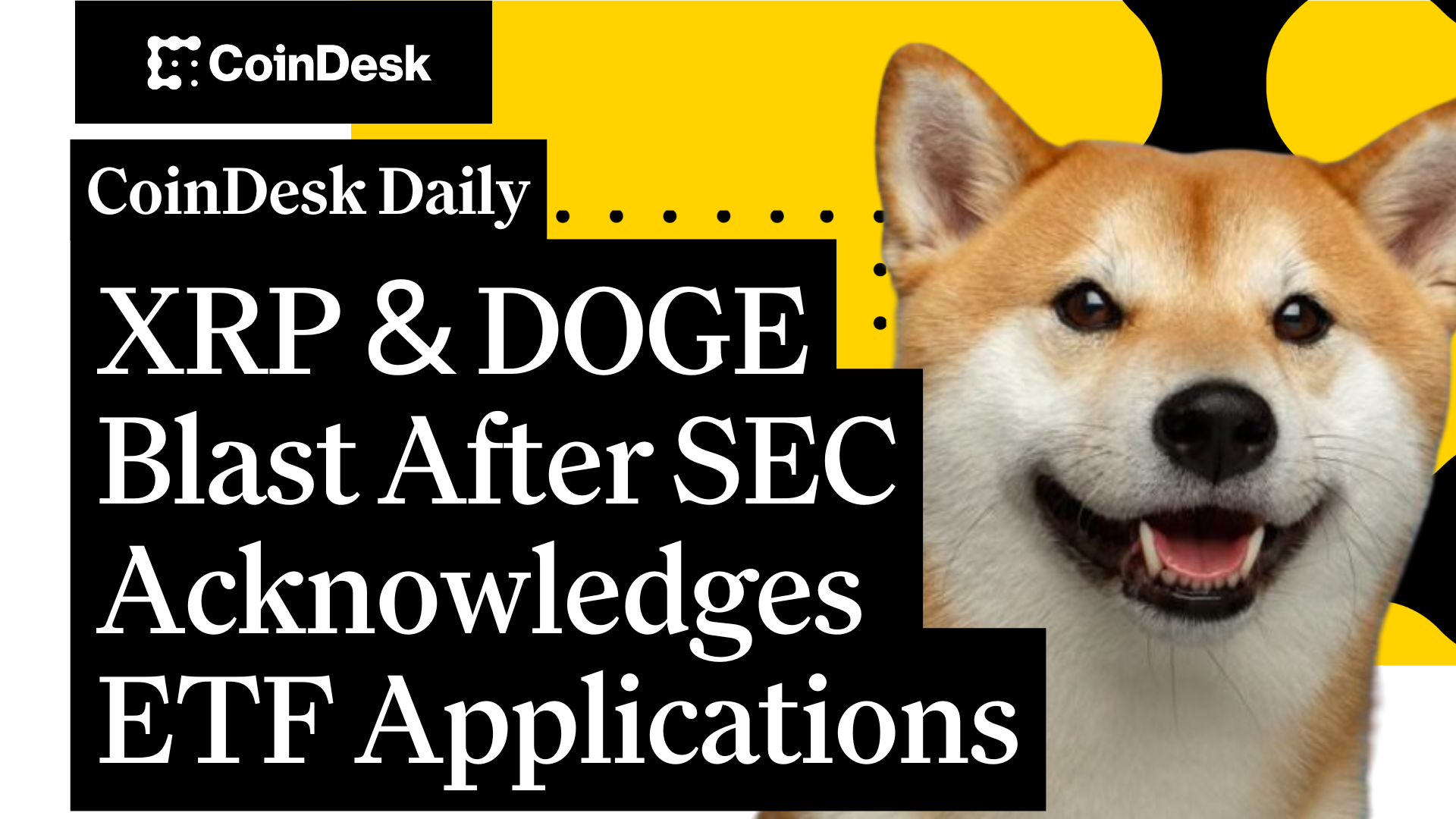 XRP & DOGE Blast After SEC Acknowledges Grayscale ETF Applications | CoinDesk Videos