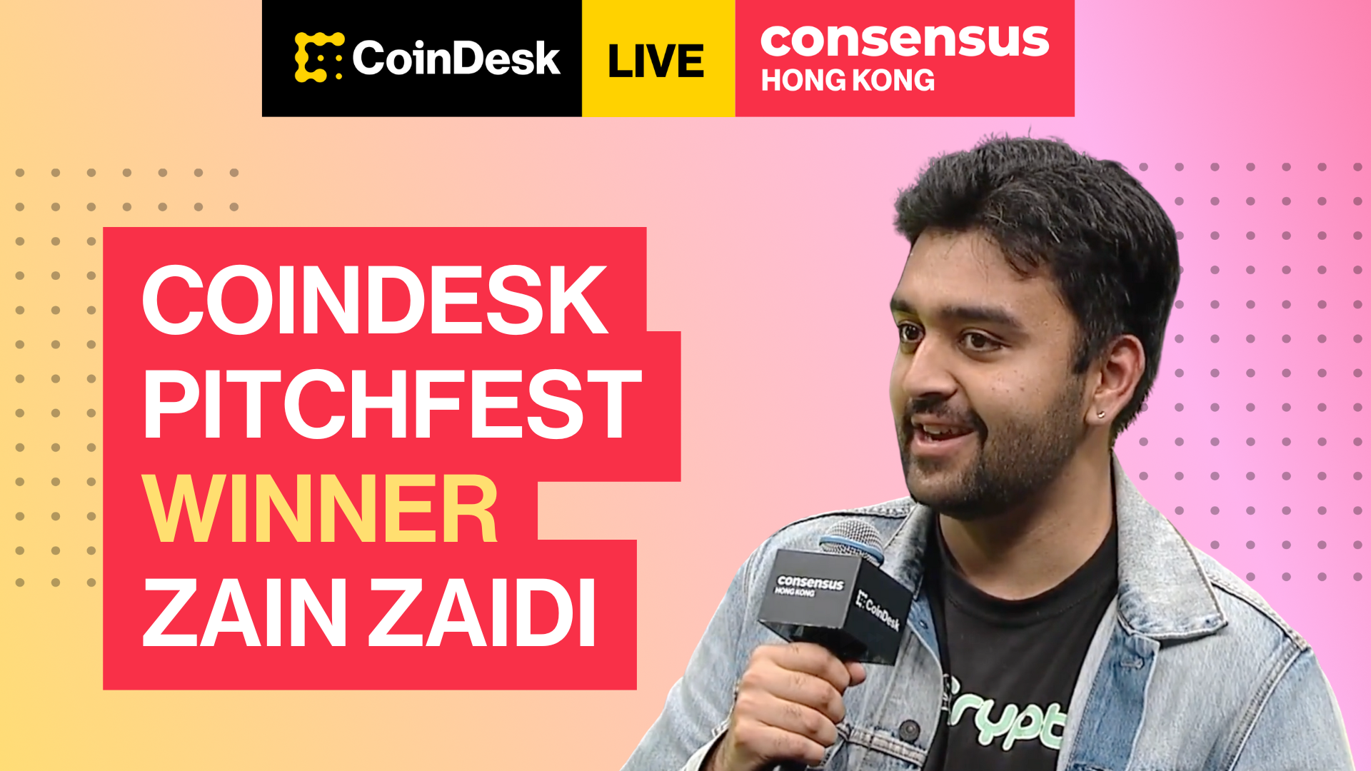 PitchFest Winner Zain Zaidi at the CoinDesk Live Desk | Video