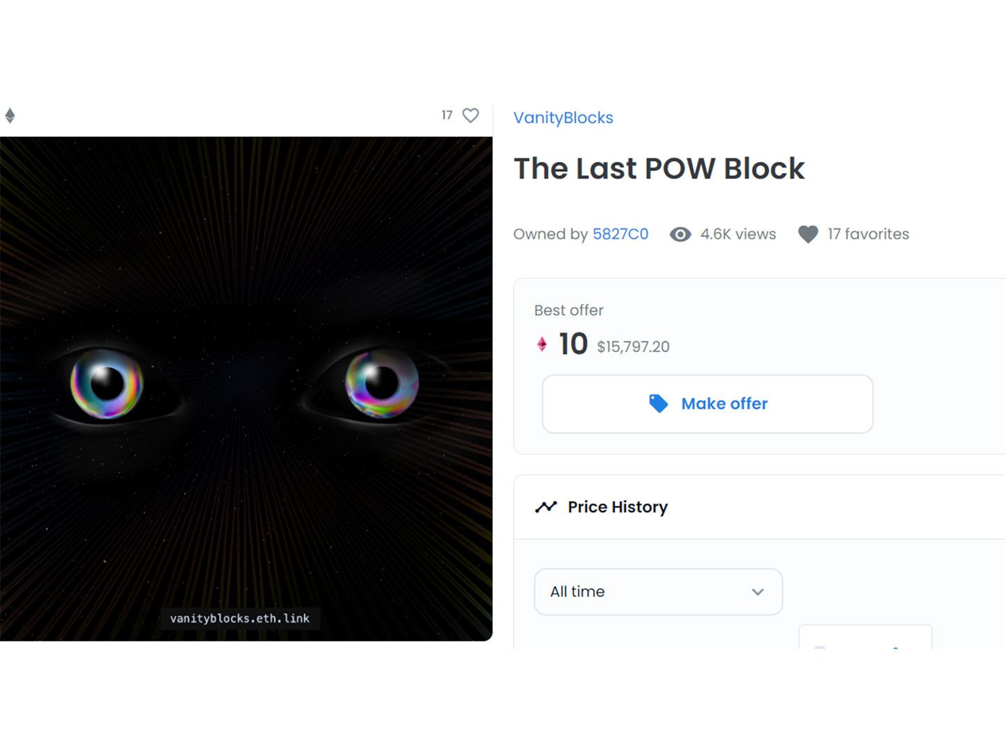 High Bid on NFT of Ethereum’s Final PoW Block Is Just One-Third What Creators Paid to Mint It