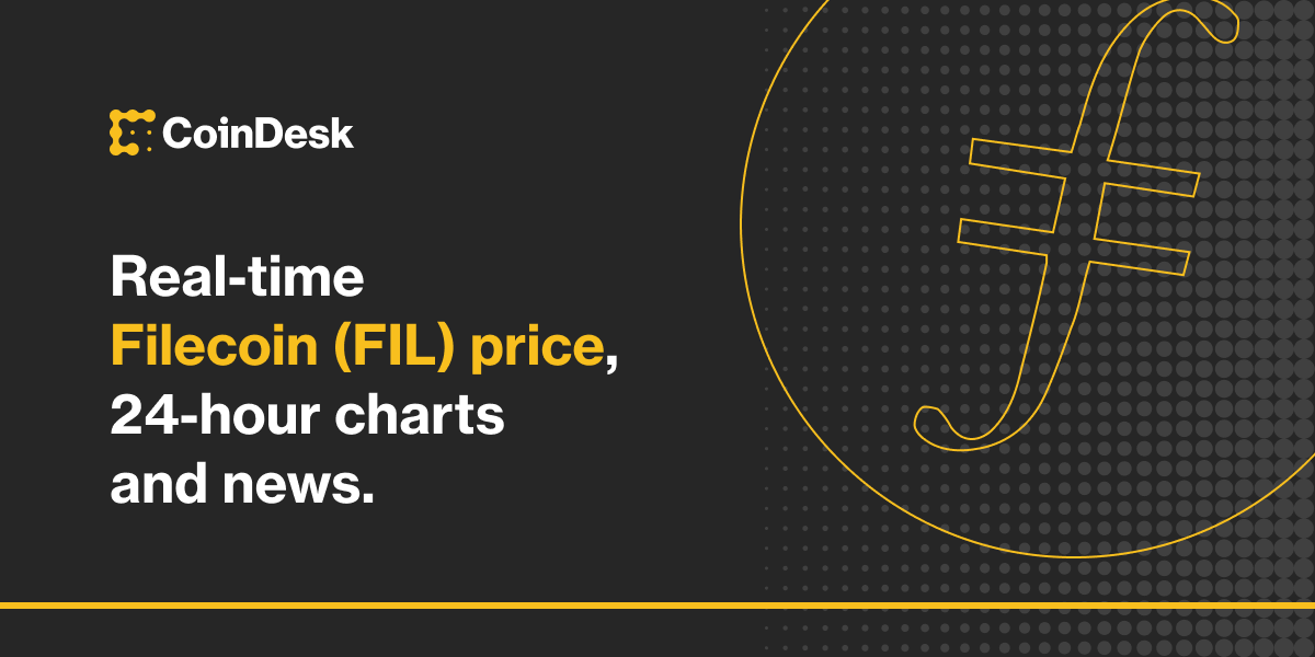 Filecoin Price | FIL Price Index and Live Chart - CoinDesk