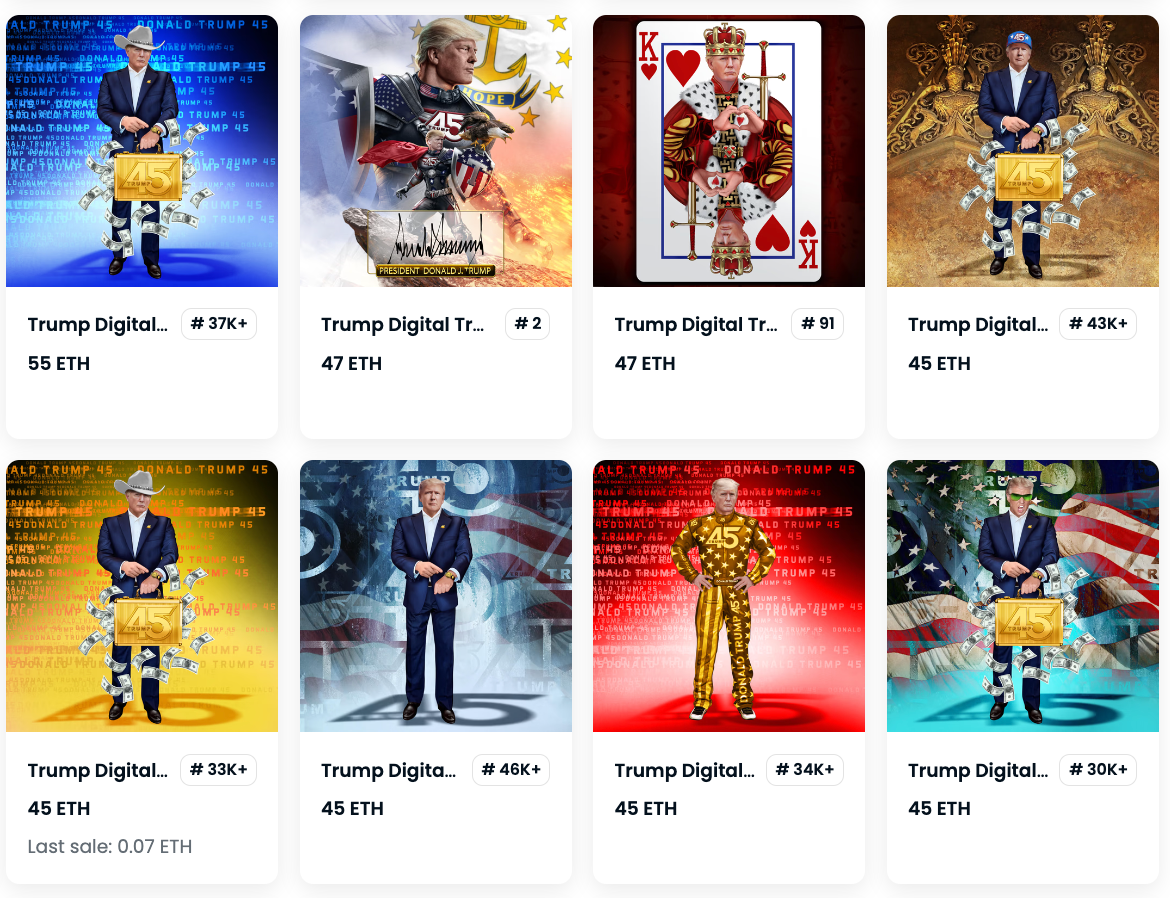 Trump’s Second NFT Collection Sells Out While Prices on First ...