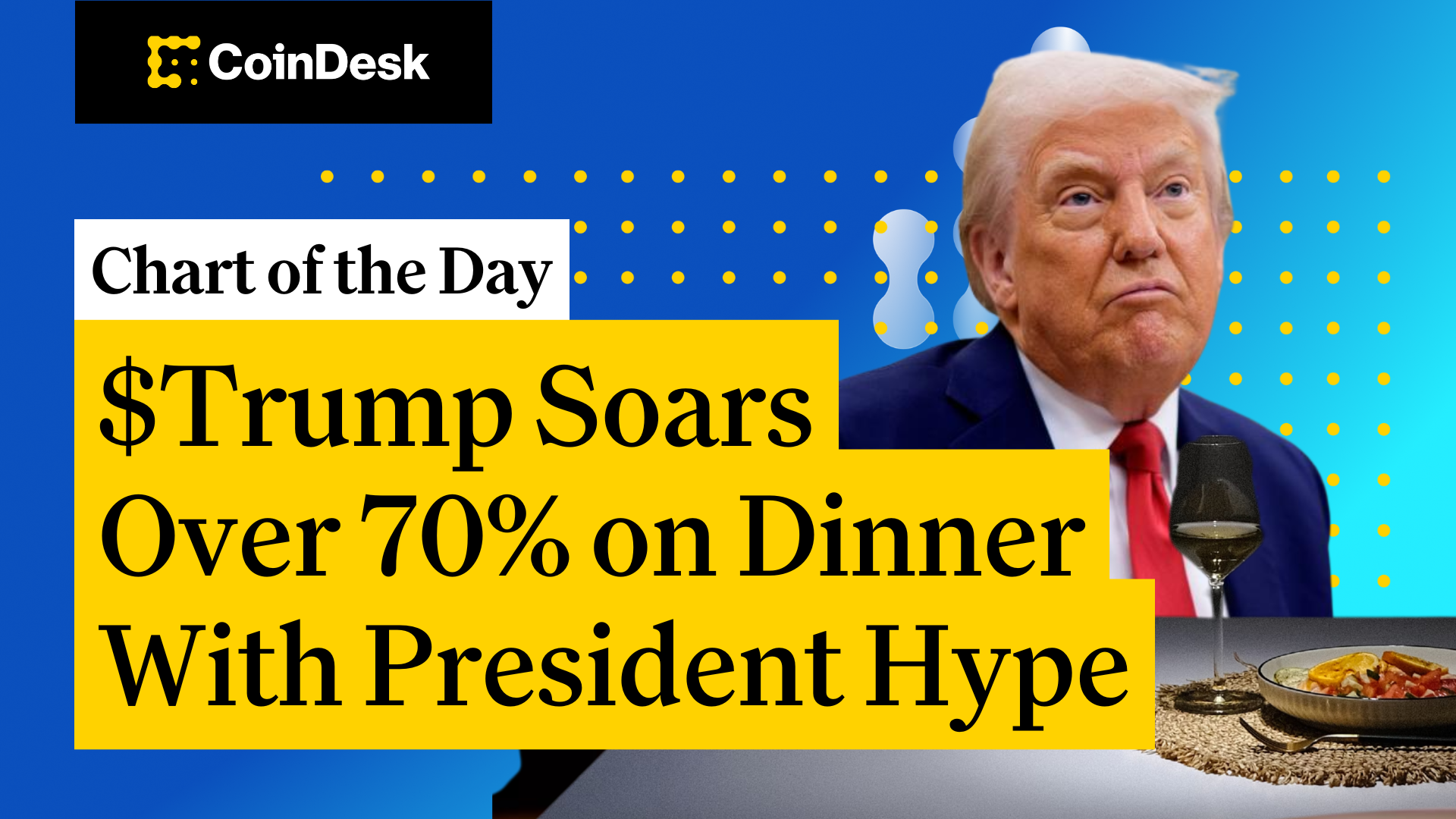 $Trump Soars Over 70% on Dinner With President Hype | CoinDesk Videos