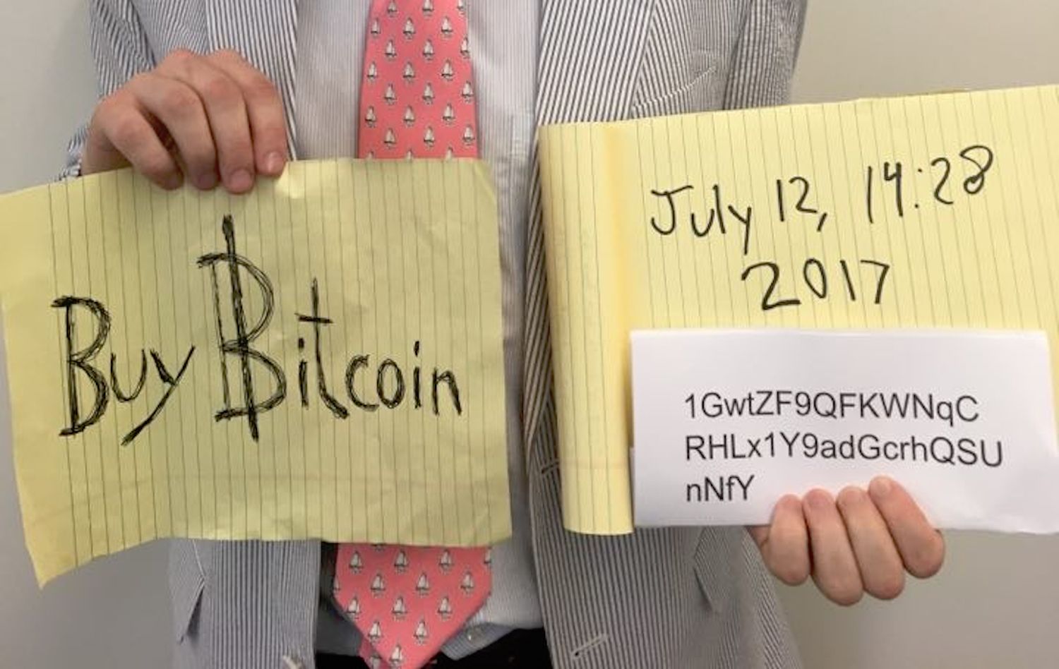'Bitcoin Sign Guy' Has a New Job, But He's Keeping His Identity Secret