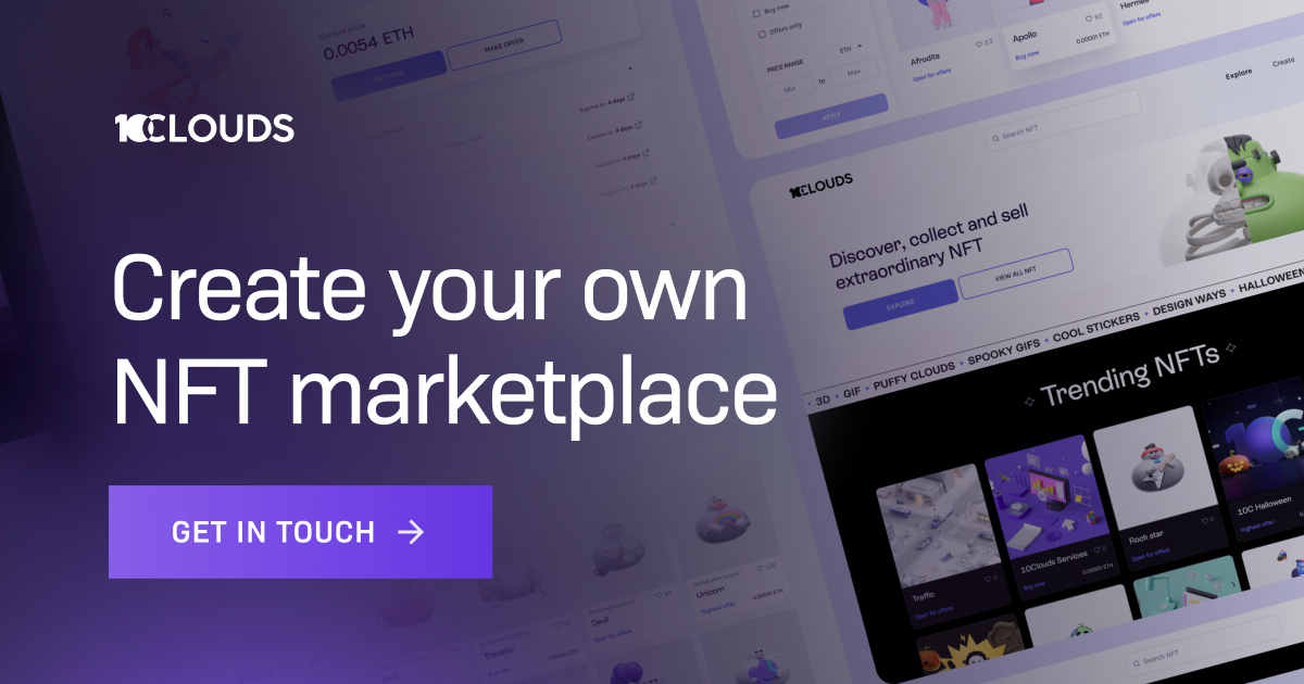 White label NFT Marketplace solution by 10Clouds | 10Clouds