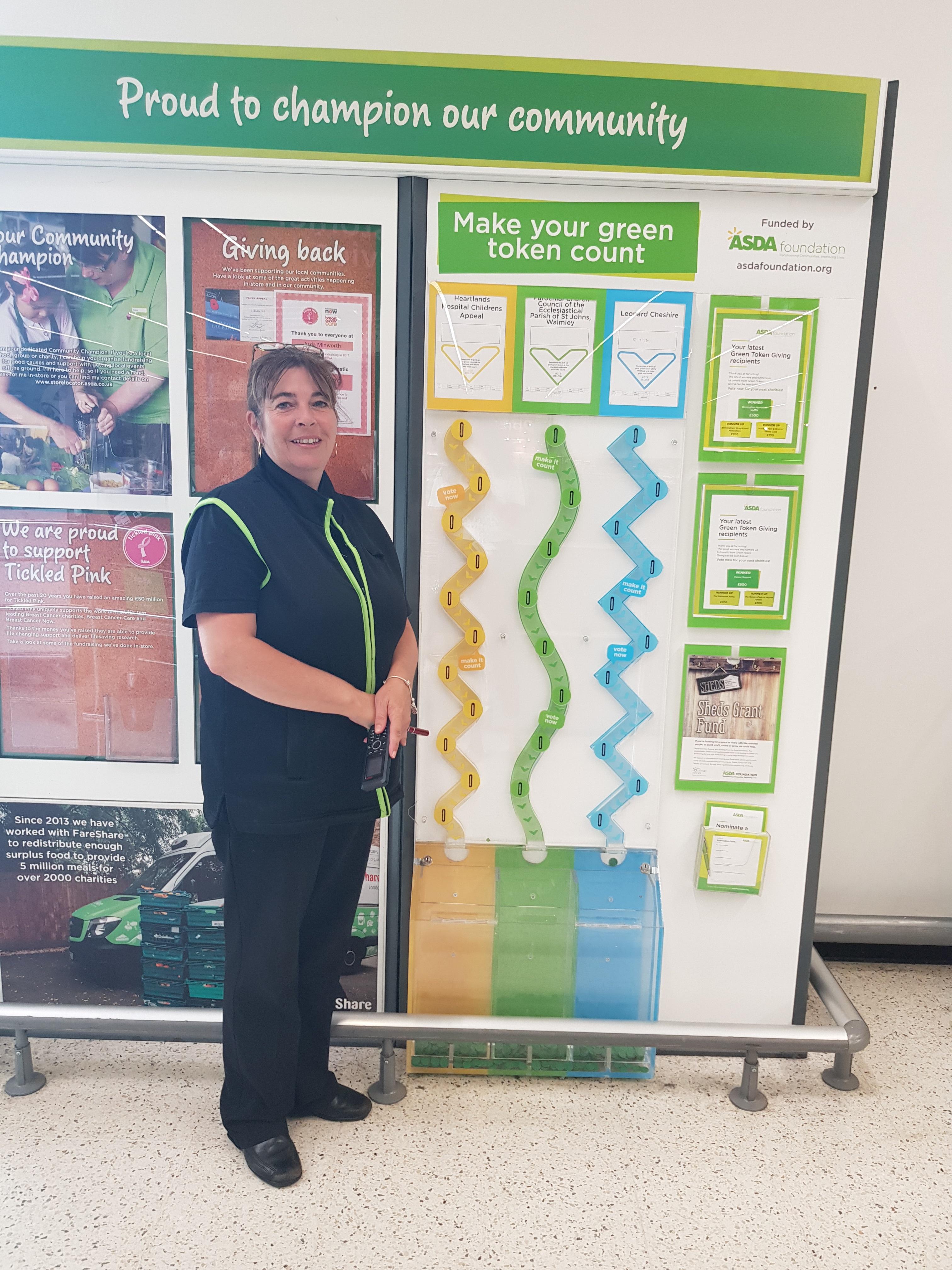Asda Minworth's Green Token Giving Programme for Heartlands Hospital