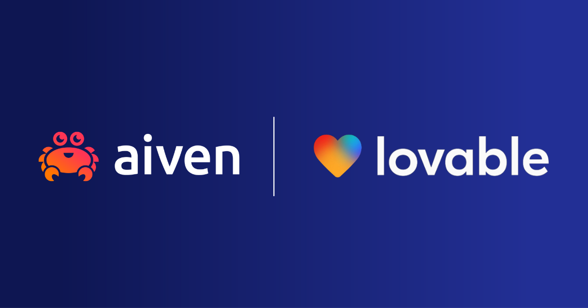 Aiven + Lovable.dev integration