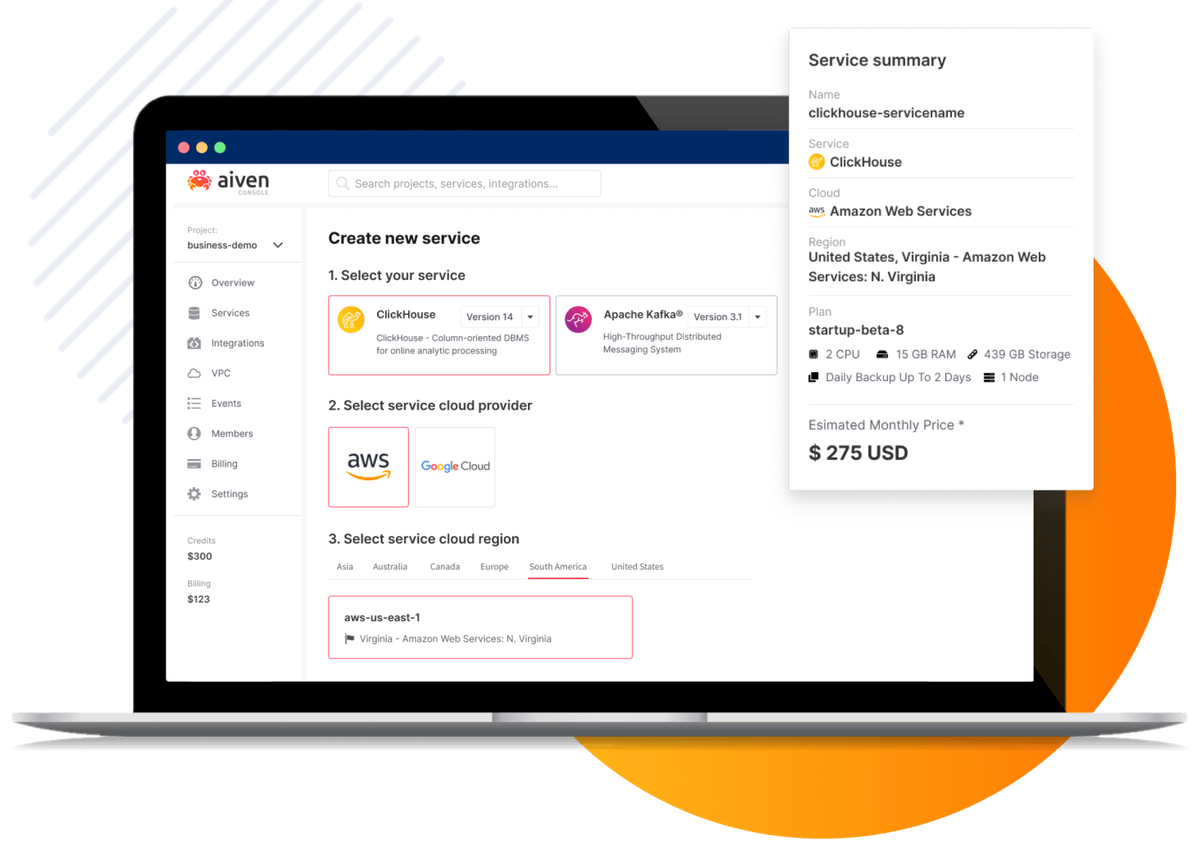 Managed ClickHouse database as a service | Aiven