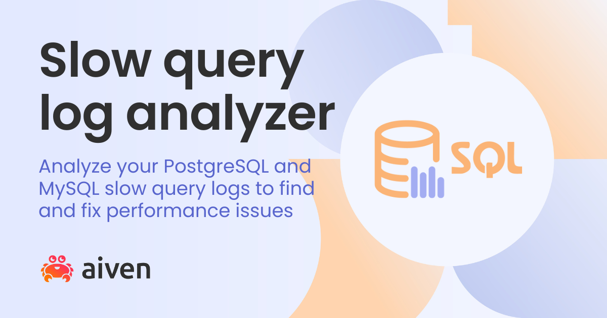 PostgreSQL and MySQL query log analyzer