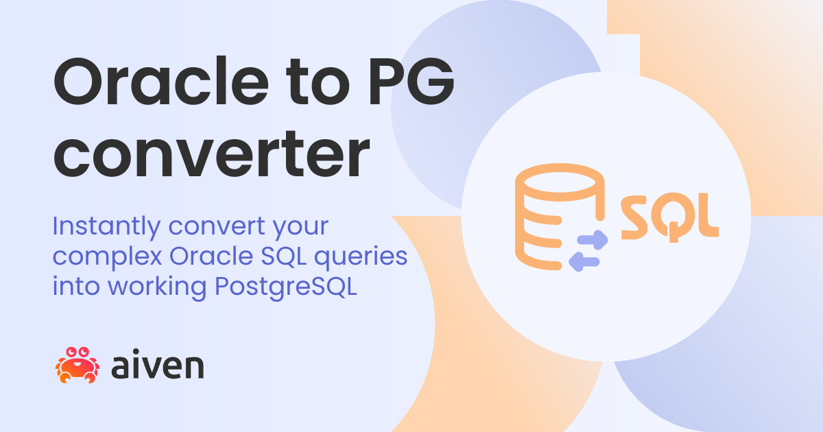 Free Online Oracle to PostgreSQL Query Converter