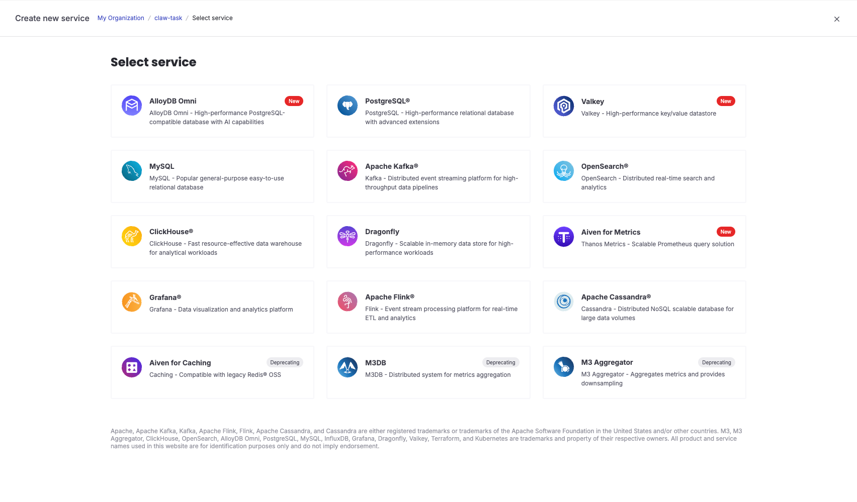 Aiven + Lovable.dev integration