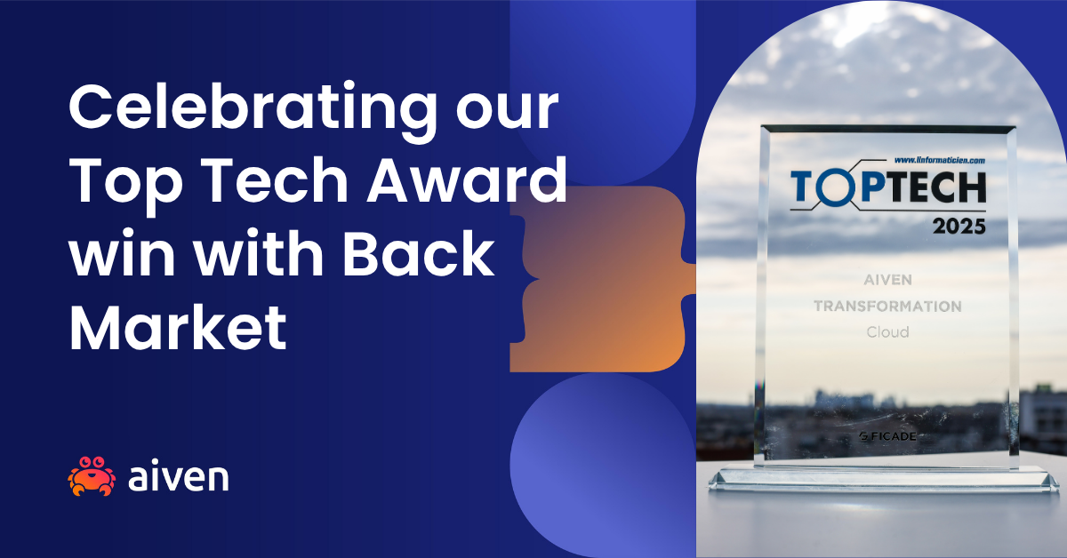 Celebrating our Top Tech Award win with Back Market