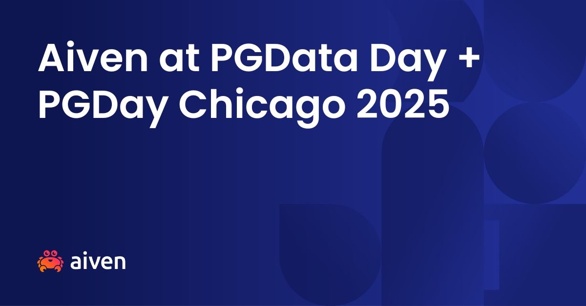 Aiven at PGDataDay + PGDay Chicago 2025