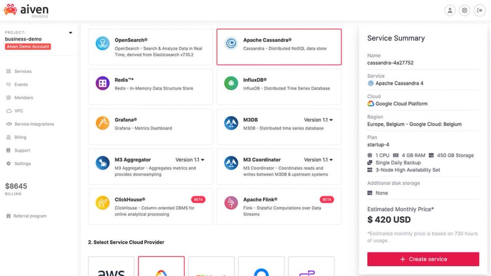 Managed Apache Cassandra as a service | Aiven