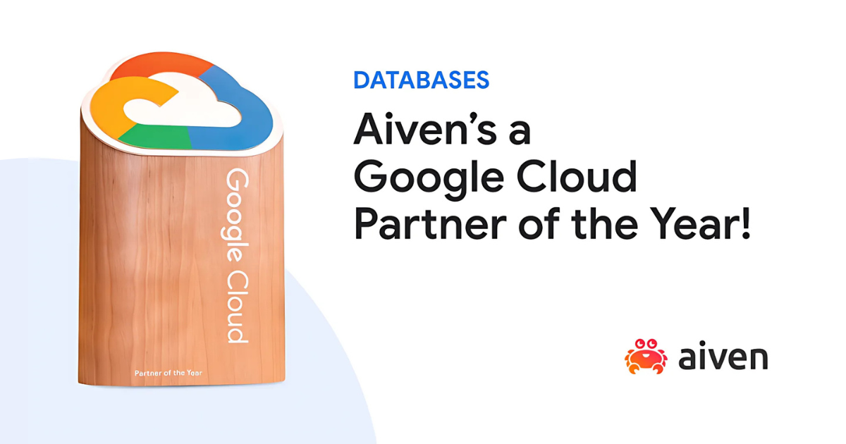 Aiven Wins 2025 Google Cloud Partner of the Year Award