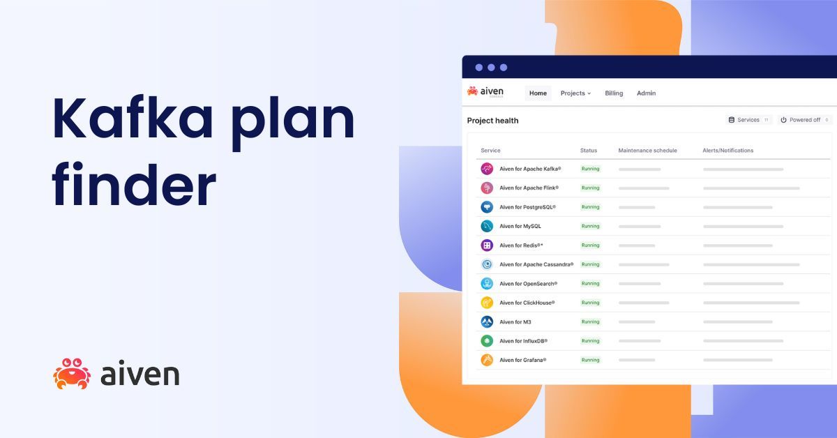 Find an Aiven for Apache Kafka® plan that fits you