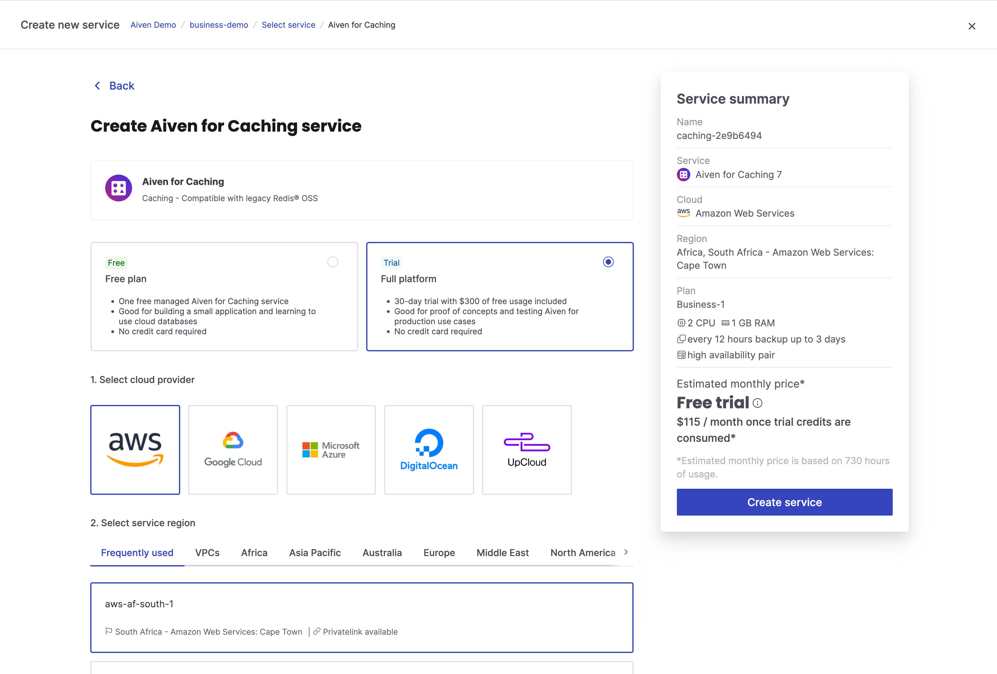 Managed Redis database | Aiven