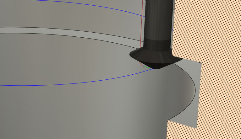 Undercutting backside chamfers in Autodesk Fusion