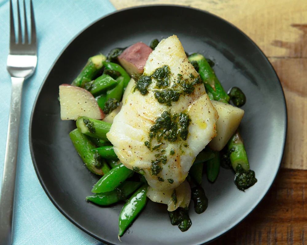 Pacific Cod with Sautéed Spring Veggies Recipe - Sitka Seafood Market ...