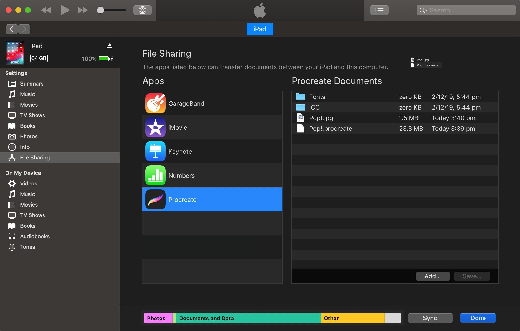 Import and Share — Procreate Handbook