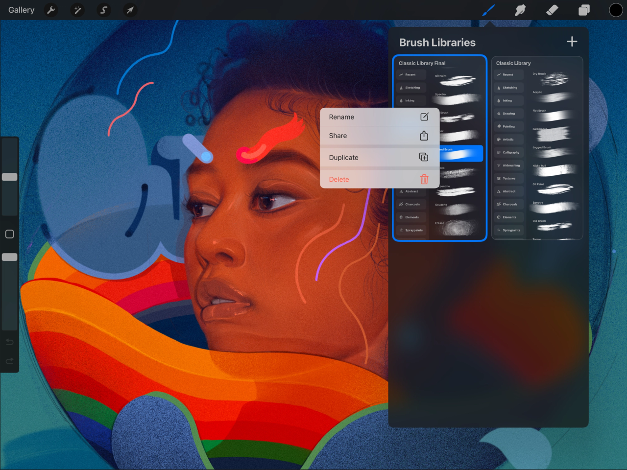 Brush Libraries — Procreate Handbook