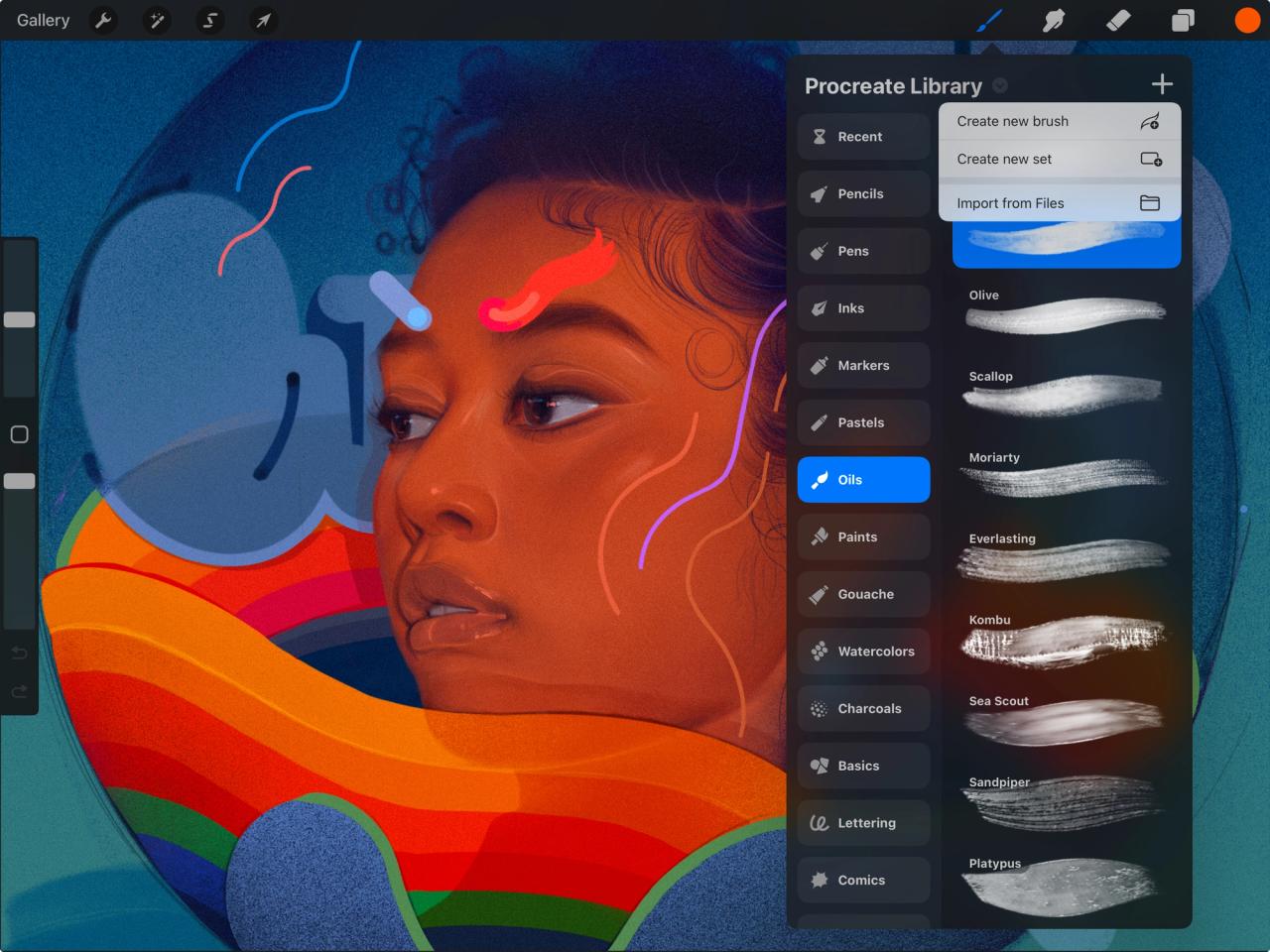 Importing your brushes — Procreate for iPad Help Center