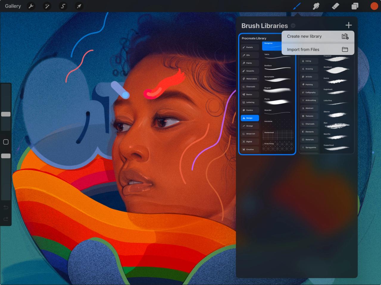 Brush Libraries — Procreate Handbook