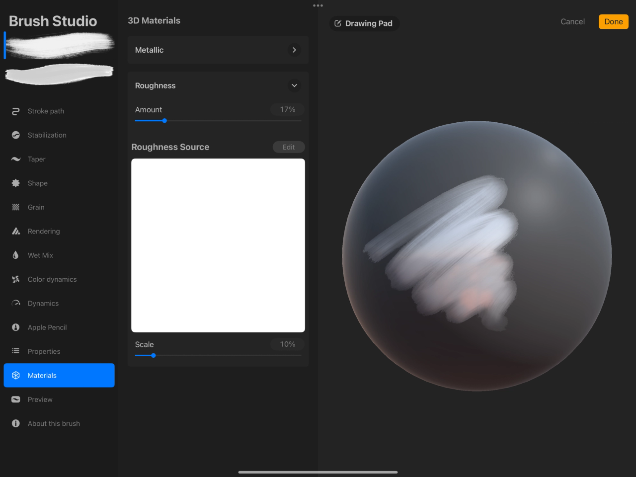 Brush Studio Settings — Procreate Handbook